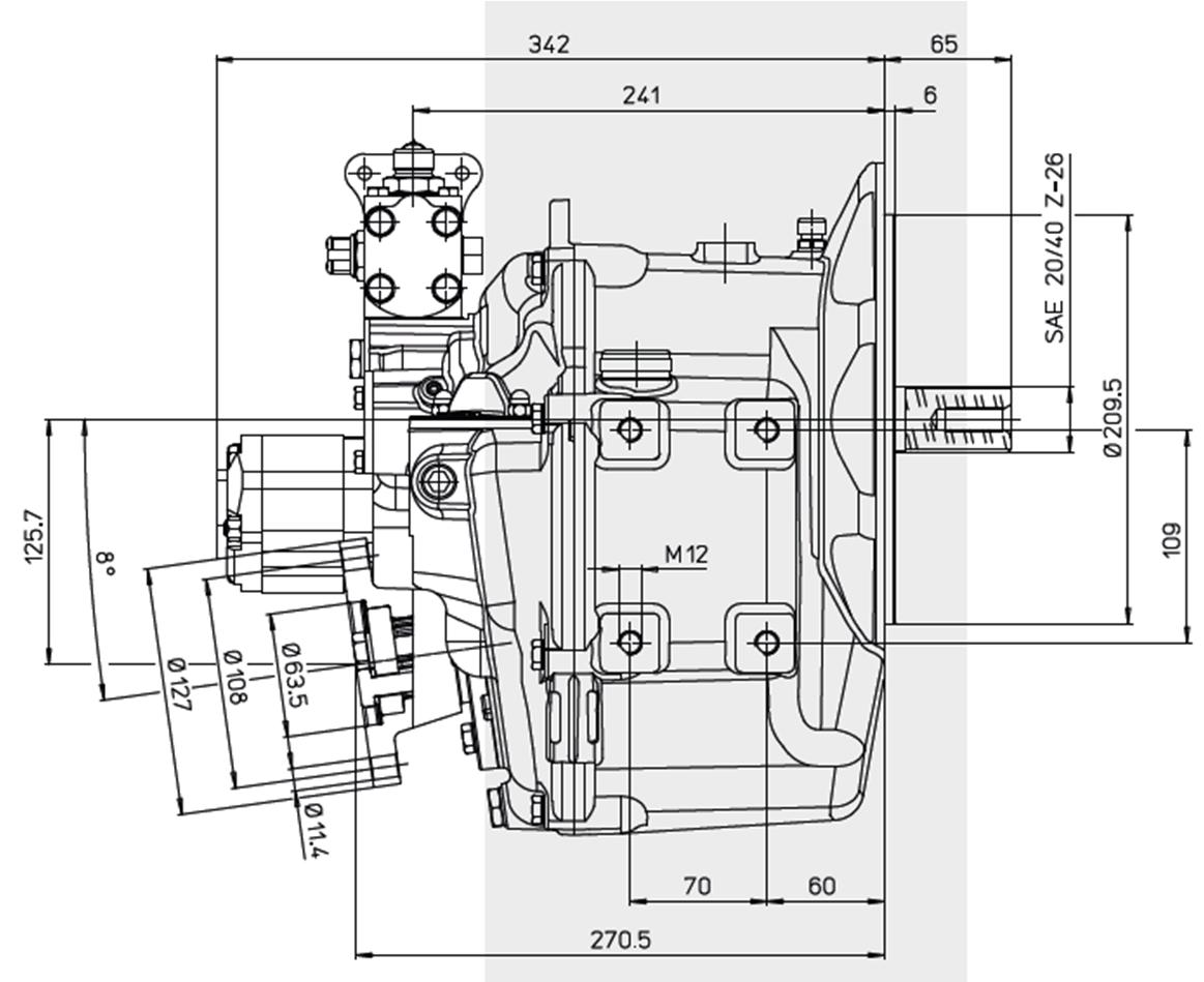 Bootswendegetriebe TECHNODRIVE TM 485A