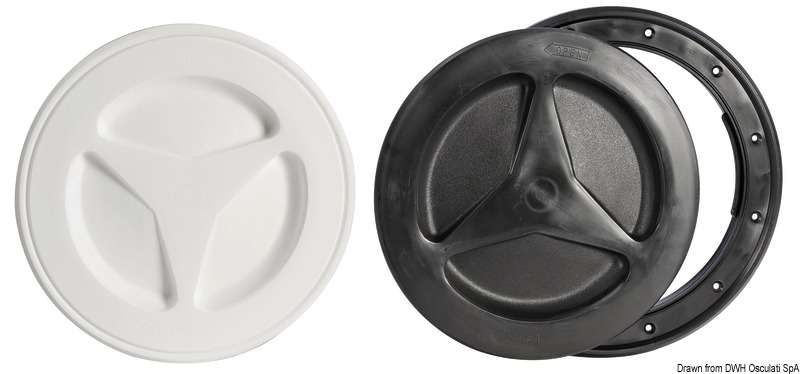 Inspektionsdeckel aus Polypropylen mit Bajonett-Sc