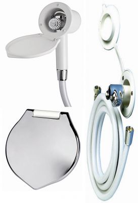 Dusche MIZAR und Einbaugehäuse Elegant aus Kunstst